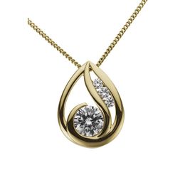 Firetti Damen Kettenanh&auml;nger &raquo;Schmuck Geschenk Gold 333 Halsschmuck Anh&auml;nger f&uuml;r Halskette Tropfen&laquo; mit Zirkonia (synth.) gold Gelbgold 333, 1,5 g