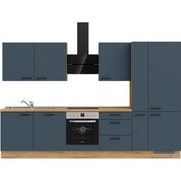 K&uuml;chenzeile Nobilia, B:330,3cm H:216,6cm T:60cm, blau, Komplettk&uuml;chen-Sets, ""Easytouch II", NEU: individuell anpassbar mit gratis Profi-Beratung",