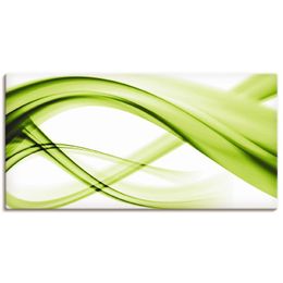 Artland Wandbild &raquo;Abstrakte Komposition&laquo; Gegenstandslos 1 Stk. tlg. als Leinwandbild, Poster in verschied. Gr&ouml;&szlig;en gr&uuml;n Leinwand B/H/T: 150cm x 75cm, 