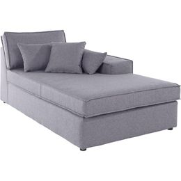 OTTO home Ottomane &raquo;Florid&laquo; einzeln stellbar oder als Teil eines Modulsofas, auch in Cord grau Baumwollmix (60% Baumwolle/40% Leinen);Struktur fein (