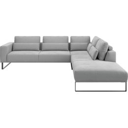 Ecksofa Musterring, B:308cm H:88cm T:290cm, grau, 94% Polyester, 6% Nylon, Wohnzimmer, Sofas, "JUSTB PM100, stilvoller Lounge-Komfort von