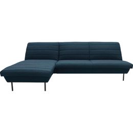 LOOKS by Wolfgang Joop Ecksofa &raquo;LOOKS IX L-Form&laquo; Quersteppung, ohne Armlehnen blau 100% Polyester B/H/T: 274cm x 92cm x 168cm, Feinstruktur, Longchair