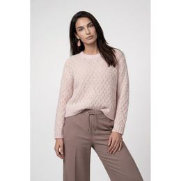monari Damen Strickpullover &raquo;Pullover Lurex&laquo; Regular fit mit Rundhalsausschnitt rosa 34