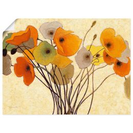 Artland Wandbild &raquo;K&uuml;rbismohn I&laquo; Blumen 1 Stk. tlg. als Leinwandbild, Poster in verschied. Gr&ouml;&szlig;en orange B/H/T: 40cm x 30cm, Poster Blumen Querformat, 1 Stk.