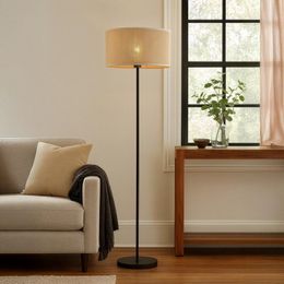 OTTO home Stehlampe &raquo;Mikka&laquo; E27 1 Stk. mit Leinenstoffschirm, H&ouml;he 160 cm, &Oslash; 40 cm beige 1, &Oslash; 40cm H: 160cm, 1 Stk.