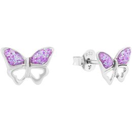 Amor Damen Paar Ohrstecker &raquo;Schmetterling&laquo; silber Silber 925 (Sterlingsilber)