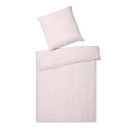 Elegante Bettw&auml;sche &raquo;Breezee&laquo; 2 Stk. angenehmes Hautgef&uuml;hl rosa Halbleinen, Obermaterial: 50% Baumwolle, 50% Leinen B/L: 155cm x 220cm, 1 Stk., 1 Stk., 