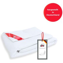 Daunenbettdecke Ribeco, B:135cm L:200cm, wei&szlig;, Bezug: 100% Baumwolle. F&uuml;llung: 80% Entendaune, 20% Entenfeder, Bettdecken, "Johanna, Bettdecke in