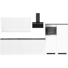KOCHSTATION K&uuml;chenzeile &raquo;KS-Virginia,neu in verbesserter Ausf&uuml;hrung&laquo; Arbeitsplatte 38 mm stark, Stauraum, Softclose, Breite 360 cm, Softclose, 