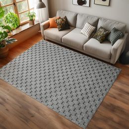 Ayyildiz Teppiche Teppich &raquo;HELIX 2203 , auch als L&auml;ufer und Rund erh&auml;ltlich&laquo; rechteckig 7 mm H&ouml;he 3D-Effekt durch Cut-Loop-Webtechnik, Woll-Optik, Boucl&eacute;, Wohnzimmer 
