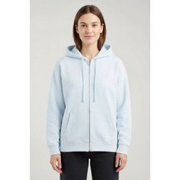 Levi's LEVI'S Damen Kapuzensweatjacke "EVERYDAY ZIP HOODIE", blau, Gr. L, Sweatware, Obermaterial: 58% Baumwolle, 42% Polyester, Sweatjacken, mit Logo