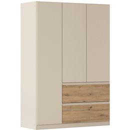 Dreht&uuml;renschrank Rauch, B:136cm H:197cm T:54cm, beige, Holzwerkstoff, Schr&auml;nke, "Kleiderschrank Schrank Garderobe W&auml;scheschrank Schlafzimmer JOEL",