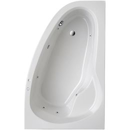 Ottofond Whirlpool-Badewanne &raquo;Loredana&laquo; H&ouml;he 44 cm Seifenablage Typ 1, chrom wei&szlig; Sanit&auml;racryl Wanne rechts