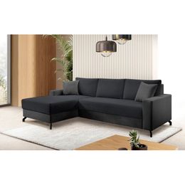 exxpo - sofa fashion Ecksofa &raquo;Quattro schlicht & zeitlos, bequem, L-Form, B/T: 247/162 cm&laquo; wahlw. Bettfunktion, Bettkasten. Korpus Microfaser, Sitz 