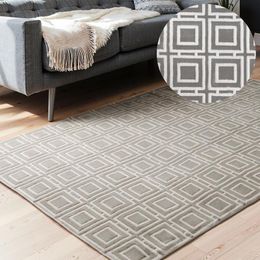 ELLE DECORATION Designteppich &raquo;Howlite&laquo; rechteckig 9 mm H&ouml;he Wohnzimmer, Schlafzimmer, L&auml;ufer, Hoch-Tief Effekt, Flur, Glanz beige Polypropylen B : 