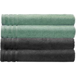 Kleine Wolke Duscht&uuml;cher &raquo;Royal, 2 St&uuml;ck oder 4 St&uuml;ck (70/140 cm)&laquo; Uni Farben, mit Bord&uuml;re, weich, in verschiedenen Sets erh&auml;ltlich gr&uuml;n Frottier, Baumwolle B/L: 
