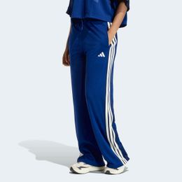 Damen Sporthose "STADIUM MESH", blau, Gr. L, adidas Sportswear, Obermaterial: 100% Polyester, Hosen