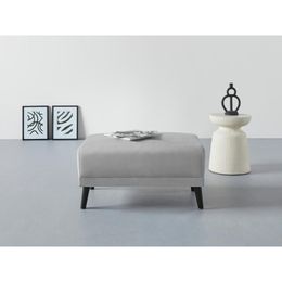 Home Affaire Polsterhocker &raquo;Asra, B: 86 cm&laquo; passend zur Polsterserie "Asra", Federkern grau 100% Polyester B/H/T: 86cm x 45cm x 60cm, Luxus-Microfaser
