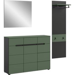Home Affaire Garderoben-Set &raquo;REHAT, TOPSELLER!, 3-teilig, Breite 180 cm, individuell erweiterbar&laquo; Set, bestehend aus: Kommode, Spiegel und 