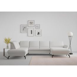 Sit & More sit&more Wohnlandschaft &raquo;Fashion U-Form&laquo; wahlweise mit Kopfteilverstellung, Vorziehsitz, motorisch, Metallf&uuml;&szlig;e grau B/H/T: 338cm x 84cm x 207cm, Soft 