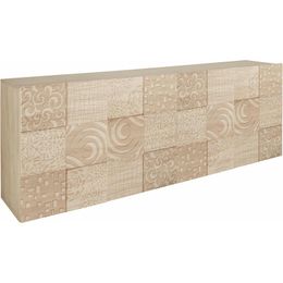 Home Affaire Sideboard &raquo;Miro&laquo; Breite 241 cm mit dekorativem Siebdruck braun Einheitsgr&ouml;&szlig;e