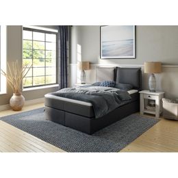 Home Affaire Boxspringbett &raquo;Lysann&laquo; 5fach verstellbares Kopfteil, in 4 Breiten, 3 Matratzenarten grau Liegefl&auml;che B/L: 140cm x 200cm, Gewicht bis: 100