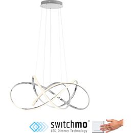 Paul Neuhaus Pendelleuchte &raquo;KIRIBI&laquo; LED-Board 1 Stk. Warmwei&szlig; grau 1, &Oslash; 80cm H: 60cm, 1 Stk.