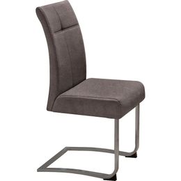OTTO home Freischwinger &raquo;Rab&laquo; (Set) 2 Stk.Bezug in verschiedenen Qualit&auml;ten, maximale Belastbarkeit 120 kg braun Polyester B/H/T: 44cm x 98,5cm x 57cm