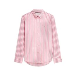 Tommy Hilfiger Button Up Shirt 'Regular Fit Flex Stripe' male size M Light pink / White