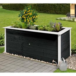 Weka Hochbeet BxTxH: 205x80x81 cm grau Massivholz B/H/T: 205cm x 81cm x 80cm