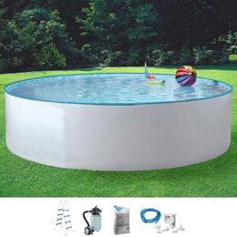 Konifera Rundpool &raquo;NEO 1&laquo; inkl. hochwertigem Zubeh&ouml;r, Tiefe 120 cm, in versch. Gr&ouml;&szlig;en wei&szlig; &Oslash;/B/H/L: 450cm x Breite x H&ouml;he 120cm x L&auml;nge, 18.000 l