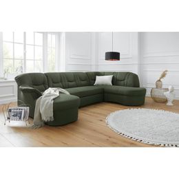 DOMO collection Wohnlandschaft &raquo;SARAFINA 295x83x180 cm, auch mit Federkern f&uuml;r mehr Sitzkomfort!&laquo; whlw. mit Bettfunktion, elegantes Design, U-Form 