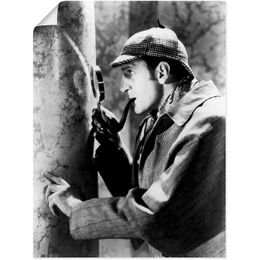 Artland Wandbild &raquo;Sherlock Holmes 1939&laquo; Film 1 Stk. tlg. als Leinwandbild, Poster in verschied. Gr&ouml;&szlig;en schwarz B/H/T: 30cm x 40cm, Poster Film Hochformat, 1 