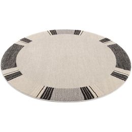 OCI DIE TEPPICHMARKE Teppich &raquo;CASTLE FLORA, auch als L&auml;ufer und Rund&laquo; rund 20 mm H&ouml;he dichter Fris&eacute; Kurzflor, farbiger Bord&uuml;re, Wohnzimmer, 
