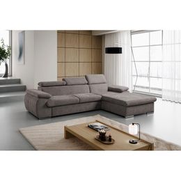 WERK2 Ecksofa &raquo;Cosmo modern und bequem, Breite 282cm, L-Form&laquo; Eckcouch mit Schlaffunktion, Bettkasten & verstellbaren Kopfteilen 100% Polyester B/H/T: