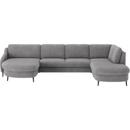 Sit & More sit&more Wohnlandschaft &raquo;Soul U-Form&laquo; wahlweise mit Bett und Bettkasten grau 95% Polyester, 10% Polyamid B/H/T: 372cm x 90cm x 239cm, Microfaser, 