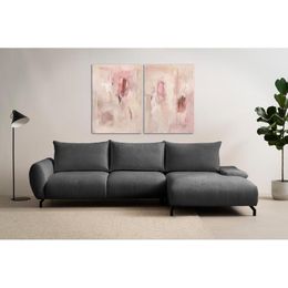 OTTO home Ecksofa &raquo;KELLIE, L-Form, 315 cm, verstellbare Armlehne, Metallf&uuml;&szlig;e,&laquo; wahlweise Recamiere links o. rechts, Chenille-Stoff, hoher Sitzkomfort 