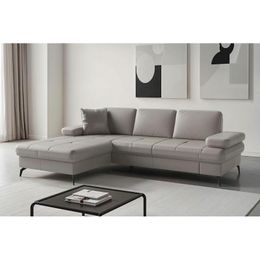 Sit & More sit&more Ecksofa &raquo;Morris Jubi, Recamiere, Breite 247 cm&laquo; mit Armteilfunktion,, wahlweise mit Schlaffunktion B/H/T: 247cm x 83cm x 171cm, NaturLEDER 