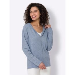 Heine Strickjacke Damen Gr&ouml;&szlig;e L/XL blaumeliert