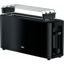 Braun Toaster &raquo;PurEase HT 3110 BK - 1 Langschlitz, 7 Stufen, Auftau- Aufw&auml;rmfunktion&laquo; 1 langer Schlitz f&uuml;r 2 Scheiben 1000 W 1.000 W, Kunststoff, 