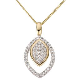 Firetti Damen Kettenanh&auml;nger &raquo;Schmuck Geschenk Gold 585 Halsschmuck Anh&auml;nger f&uuml;r Halskette&laquo; mit Brillanten wei&szlig; 0,23 P2 = erkennbare Einschl&uuml;sse, 