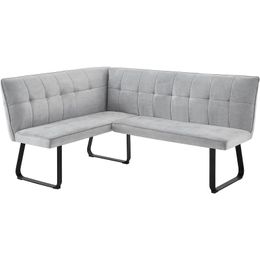 ByLiving Eckbank &raquo;Talea K&uuml;chenbank&laquo; 1 Stk. tlg. Komortable Nosaqfederung und gem&uuml;tlicher Stoffbezug mit Farbauswahl grau Metall, Polyester B/H/T: 