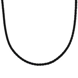 Amor Herren Kette ohne Anh&auml;nger Edelstahl Leder, L: 50 B: 3mm