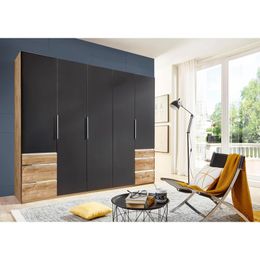 wimex Kleiderschrank &raquo;Level by fresh to go&laquo; mit Schubladen grau B/H/T: 250cm x 236cm x 58cm, T&uuml;ren: 5 Stk.