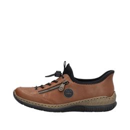 Rieker Damen Slip-On Sneaker &raquo;Ready2GO&laquo; , Schlupfschuh, Freizeitschuh, Halbschuh mit MemoSoft-Ausstattung braun 41