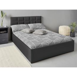 Westfalia Schlafkomfort Polsterbett inkl. Bettkasten bei Ausf&uuml;hrung mit Matratze, in 2 H&ouml;hen schwarz Liegefl&auml;che L&auml;nge B: 200cm x 140cm, Kunstleder Standardh&ouml;he, H&ouml;he 