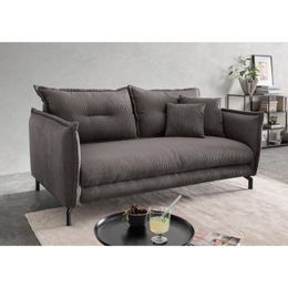 Home Affaire Ecksofa &raquo;Lazio modern und bequem, schmale Armlehnen, tolle Detailverarbeitung&laquo; zwei verschiedene Fu&szlig;farben w&auml;hlbar grau 93% Polyester, 7%