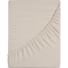 bellana Spannbettlaken &raquo;bellana premiumstretch&laquo; super elastisch beige Jersey-Elasthan, Obermaterial: 95% Baumwolle, 5% Elasthan 1 Stk., Jersey-