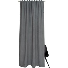 Sch&ouml;ner Wohnen Kollektion SCH&Ouml;NER WOHNEN-Kollektion Vorhang &raquo;Solo&laquo; Multifunktionsband 1 Stk. tlg. mit Lederapplikation grau Jacquard, Baumwolle, Polyester 250cm, 