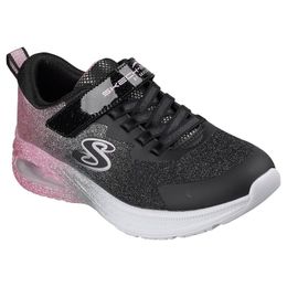 Skechers M&auml;dchen Sneaker &raquo;MICROSPEC MAX ADVANCE&laquo; Klettschuh mit Glitter, Gr&ouml;ssenschablone zum Download schwarz 32
